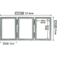 Afuly 4x6 Three-Opening Picture Frame, Grey, Folding Hinged Trifold ...