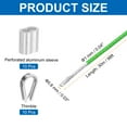 Uxcell 98 ft Wire Rope 304 Stainless Steel Cable 1/24" Vinyl Coated ...