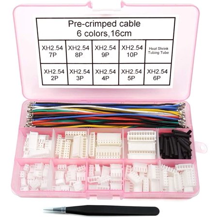 2.54mm XH Connector Socket Kit With pre-crimped cable wire 2/3/4/5/6/7 Pin Housing JST Adapter ...