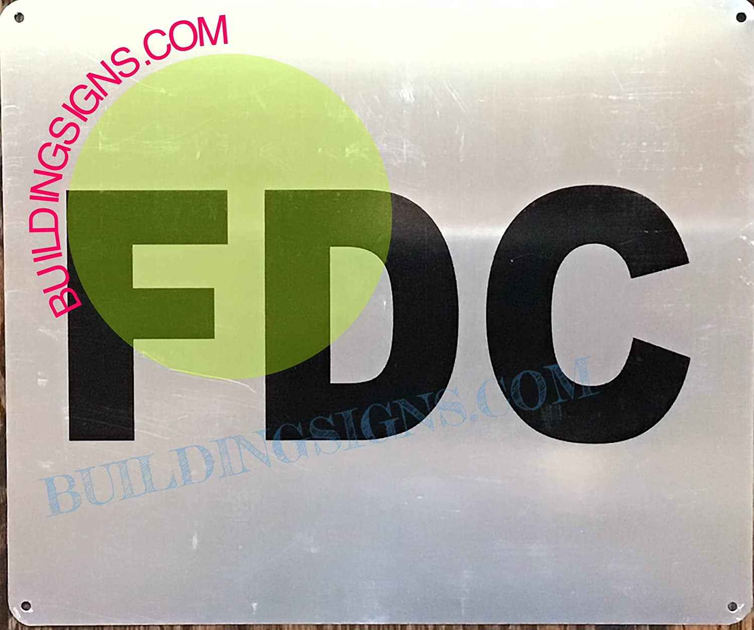 FDC Sign - FIRE Department Connection Sign (Silver, Aluminium- Rust ...