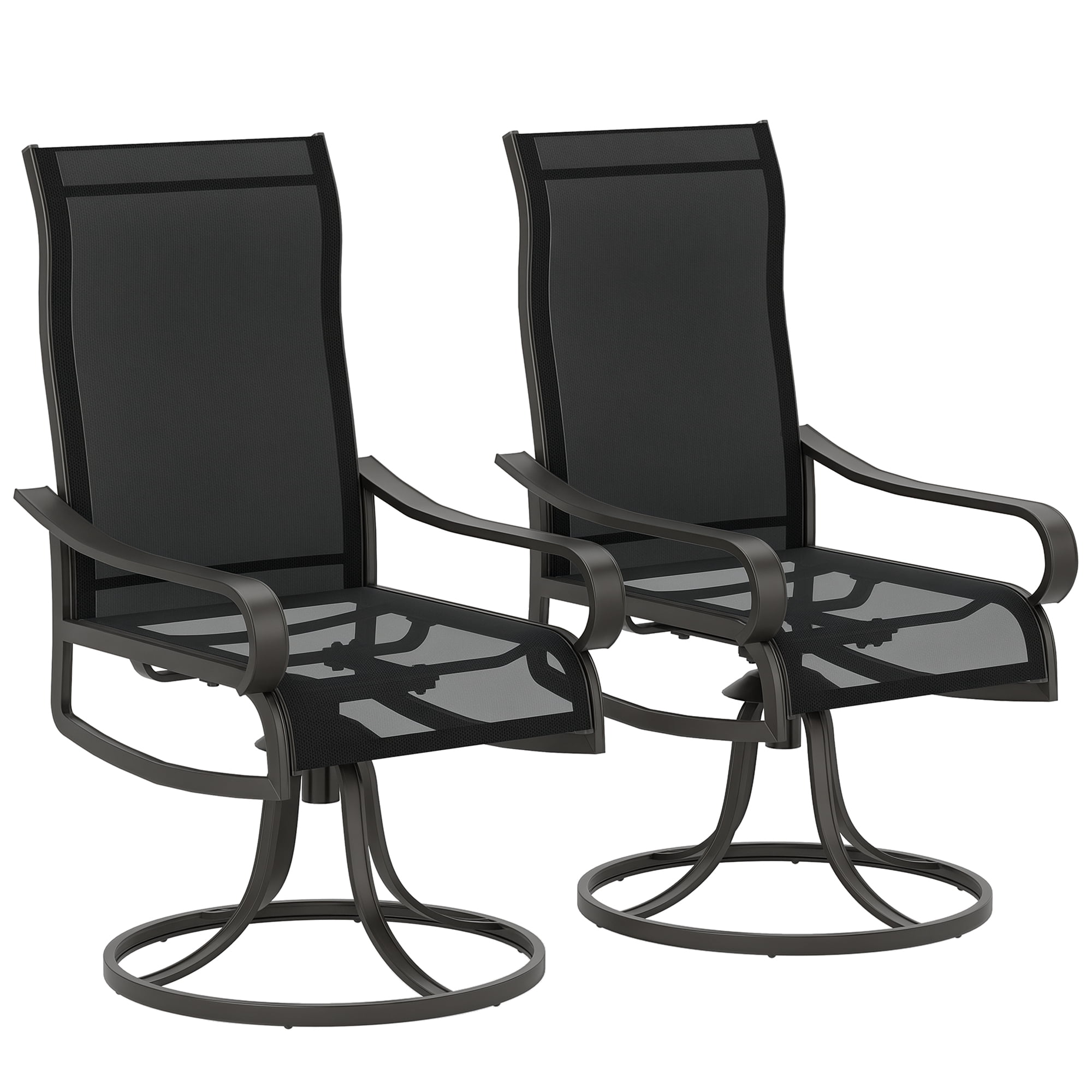 Click here for Outsunny Patio Swivel Chairs W/ Mesh Fabric Seat R... prices