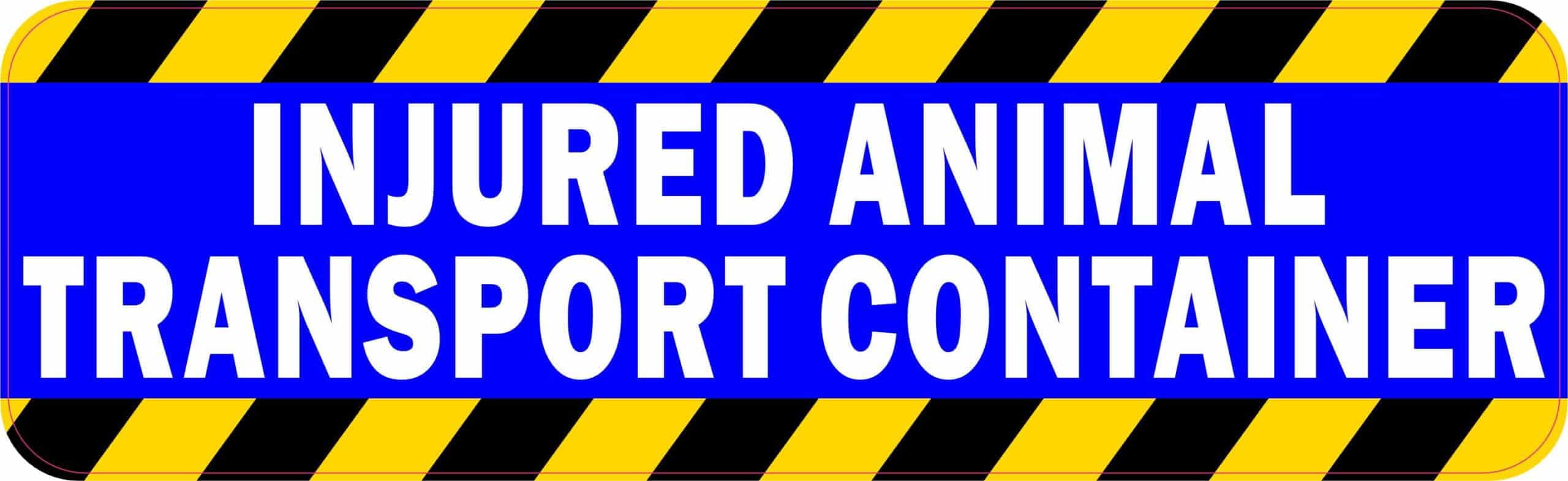 StickerTalk Injured Animal Transport Container Vinyl Sticker, 10 inches ...