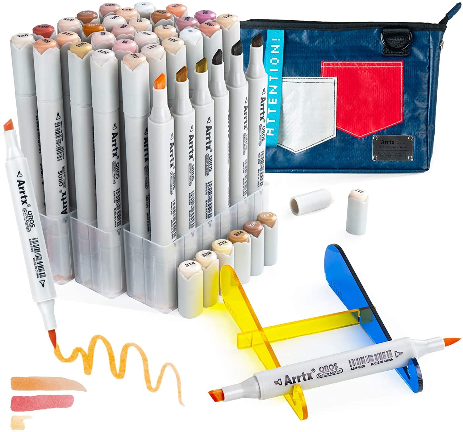 Coloring Set of 36 Tones Fine and Broad Chisel Skin Tone Alcohol ...