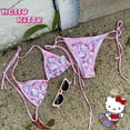 Sanrioed Kuromi Anime Bikini Y2k Hello Kitty Swimsuit Set For Women