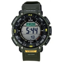 Casio Pro Trek Digital Green Bio Based Resin Strap Tough Solar PRG-340-3 100M Men's Watch ...