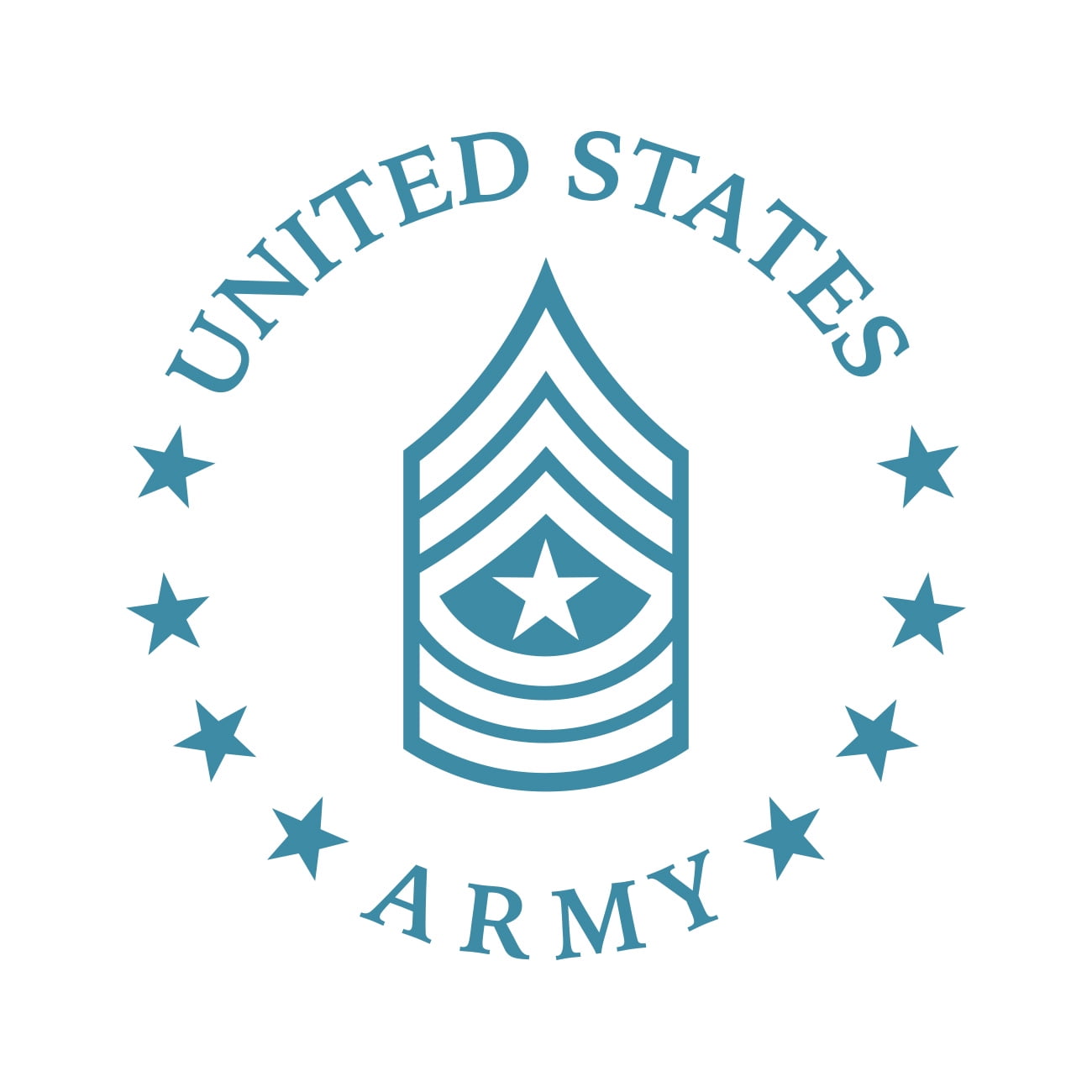 E-9 Sergeant Major US Army Rank Sticker Decal Die Cut - Self Adhesive ...