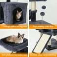 37-inch Cat Tree Tower with Multi-Level Cat Condo Scratching Posts 2 ...