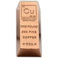 1 Pound Copper Bar Paperweight with Element Design | 999 Pure Chemistry ...