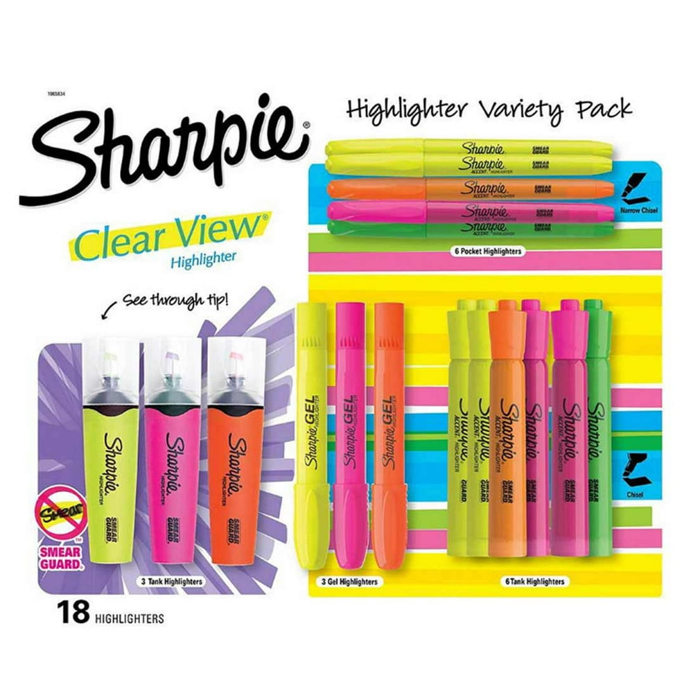 Sharpie Highlighter Variety Pack, 18 ct. - Walmart.com - Walmart.com