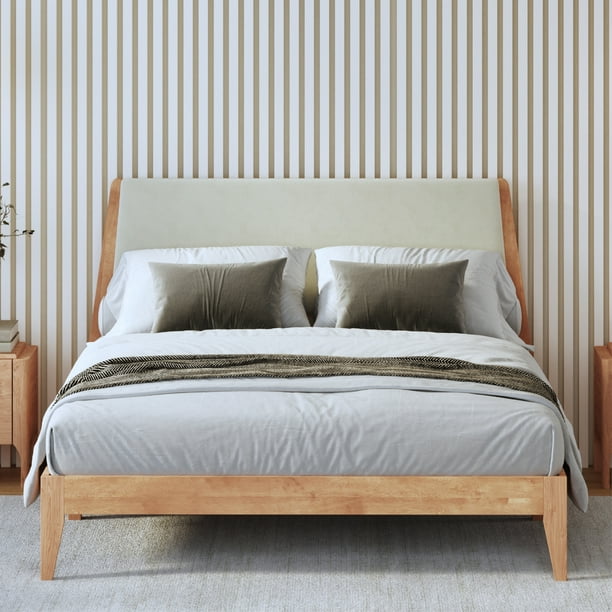 Dg Casa Vandermark Queen Bed Frame Solid Wood Walnut Finish Easy
