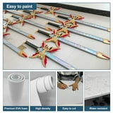 EVA Cosplay Foam Sheets - 4mm Thick White 14" x 39" Craft Foam Sheets ...