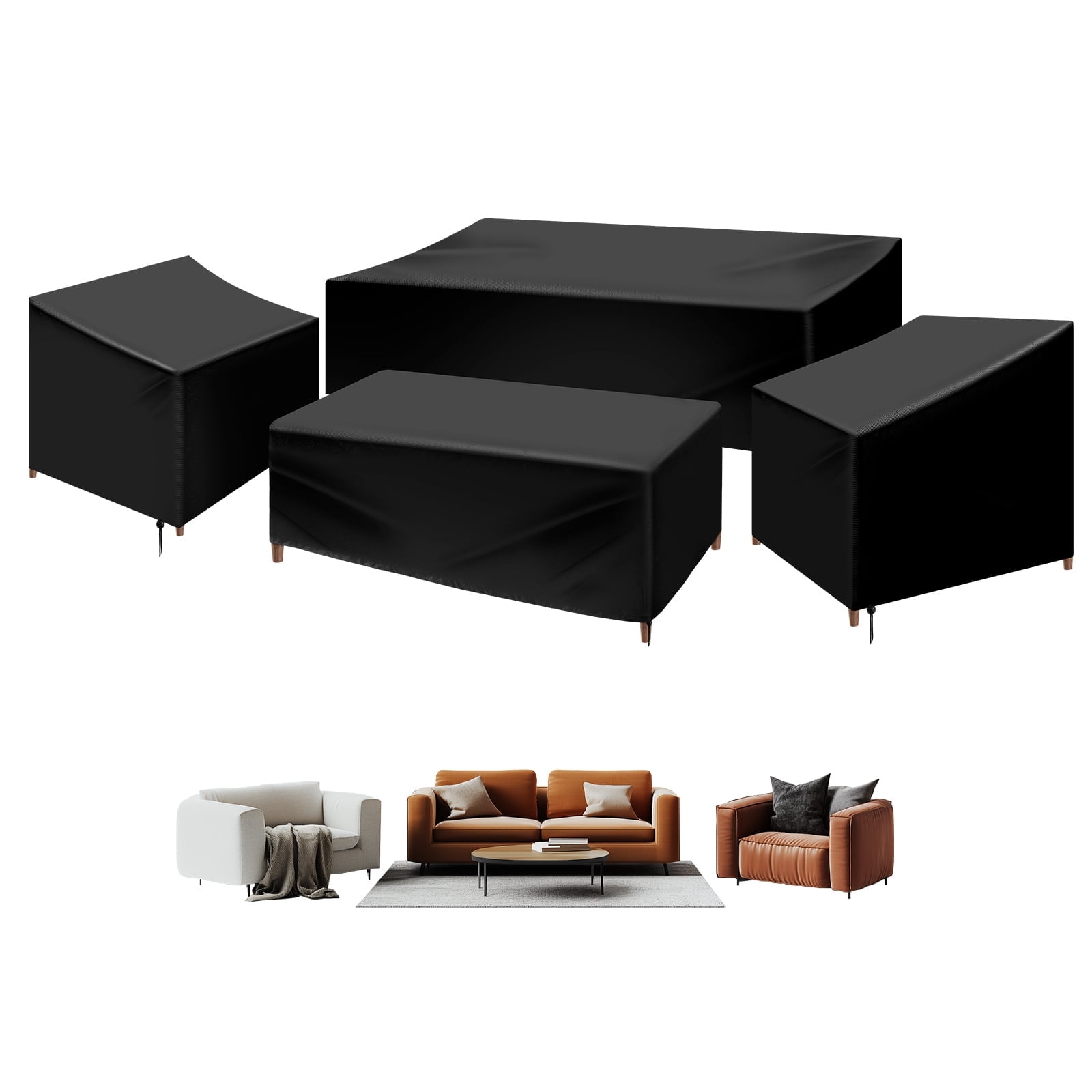 Click here for Wekvgz 4 Piece Patio Furniture Cover Set Waterproo... prices