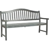 SAFAVIEH Mischa Outdoor Patio Bench with Center Lift, Ash Grey ...