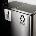 Recycle and Trash Stickers Square Logoes Sign Decals Labels Waterproof ...