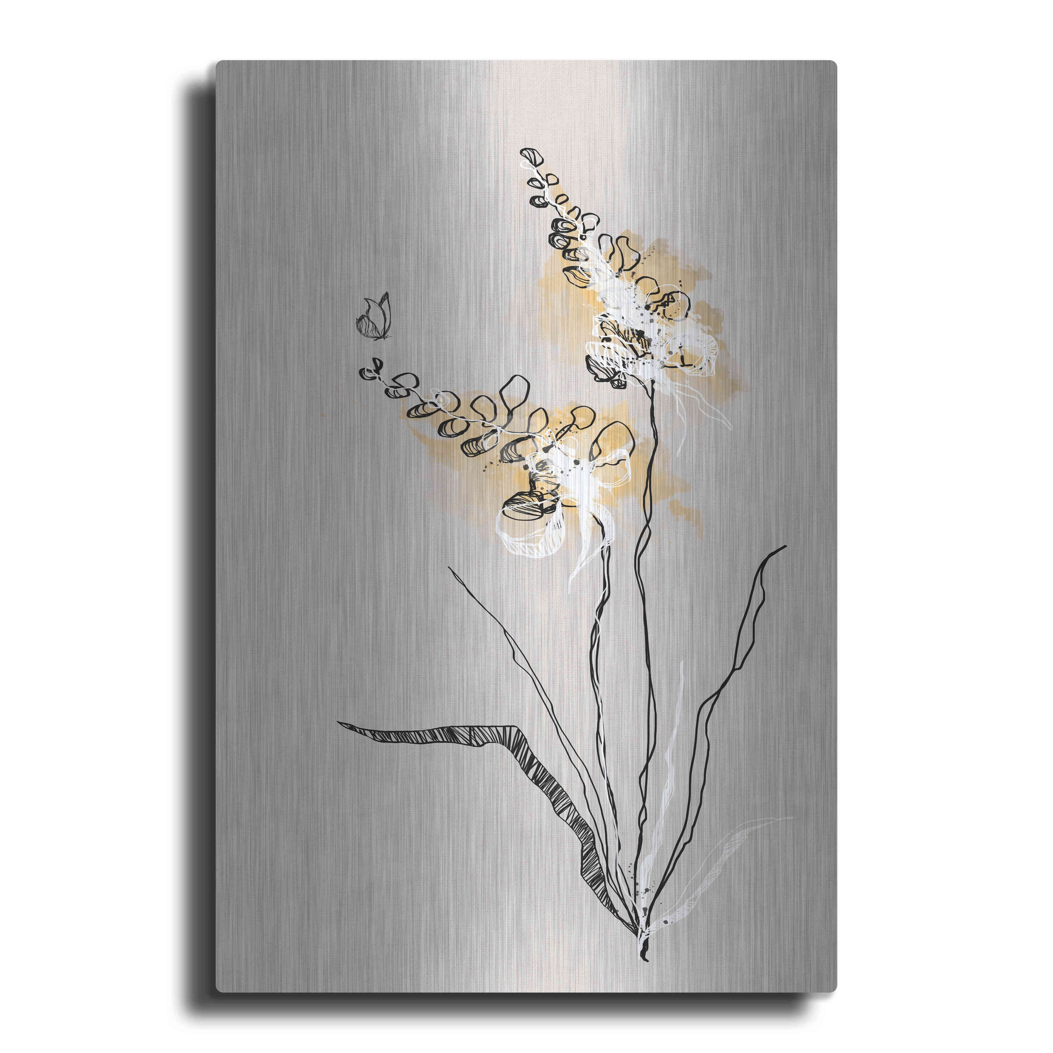 Luxe Metal Art 'Summer Plant 2' by Design Fabrikken, Metal Wall Art, 24 ...