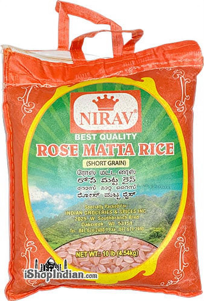 Nirav Red Rose Matta Rice - 10 lbs bag - Walmart.com