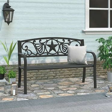 Innova Chippendale 4 ft. Cast Aluminum Park Bench - White - Walmart.com