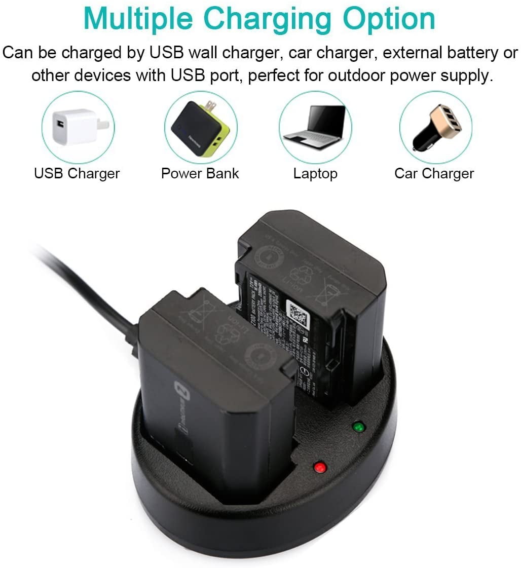 Newmowa Dual USB Charger for Sony NP-FZ100, BC-QZ1 and Sony a6600, Sony ...