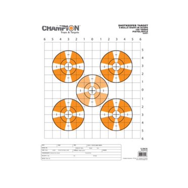 Champion Traps and Targets Fluorescent Orange/Green Bullseye ...
