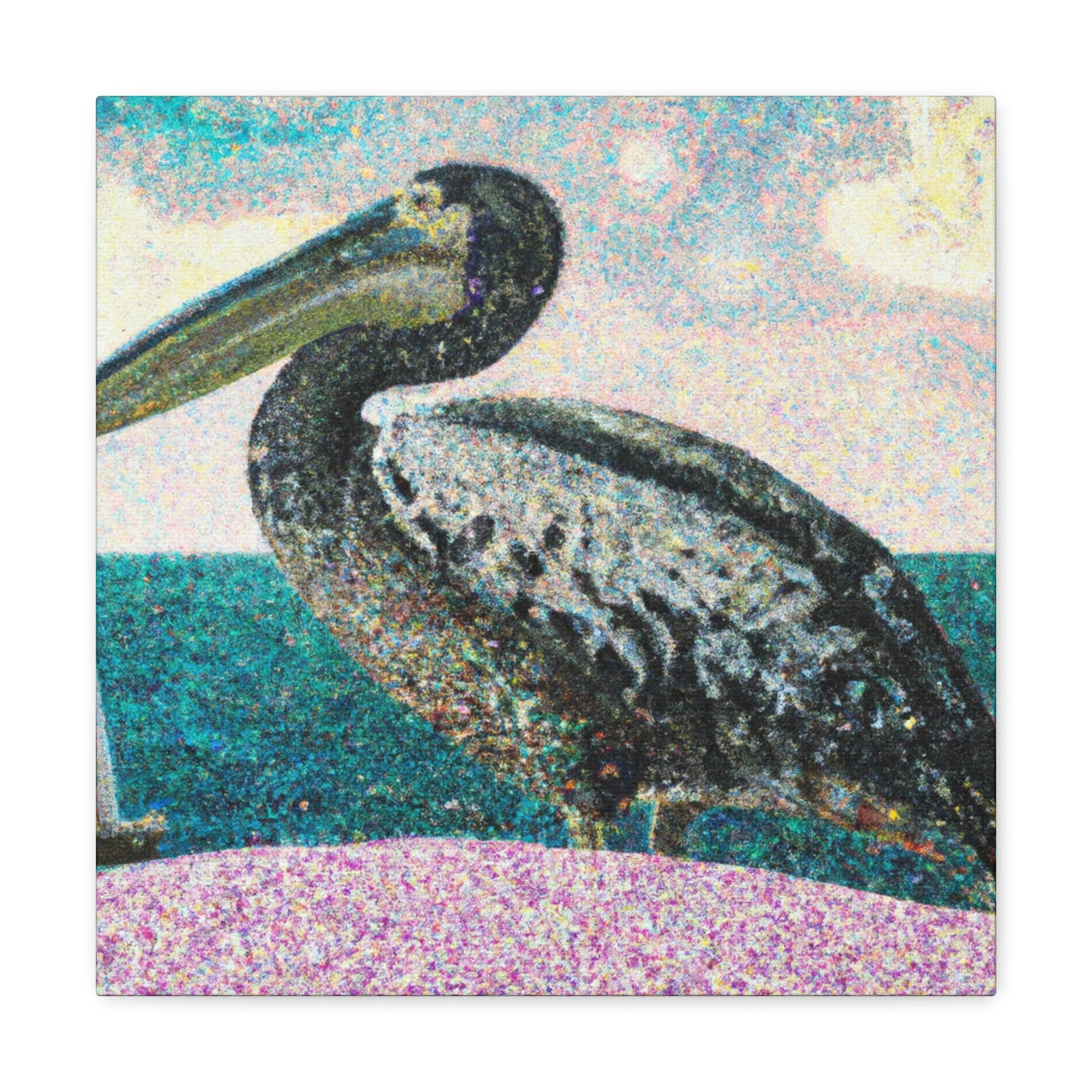 Pelican Pointillism Splendor - Canvas - Walmart.com