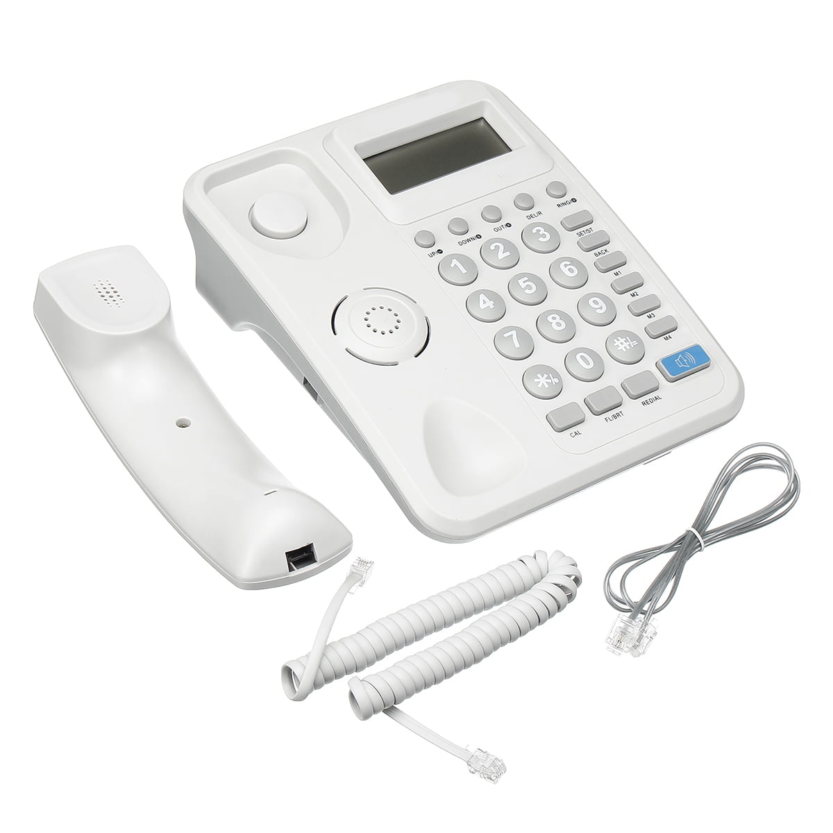 White Desktop Home Business Office Corded Phone Telephone LCD | Walmart ...