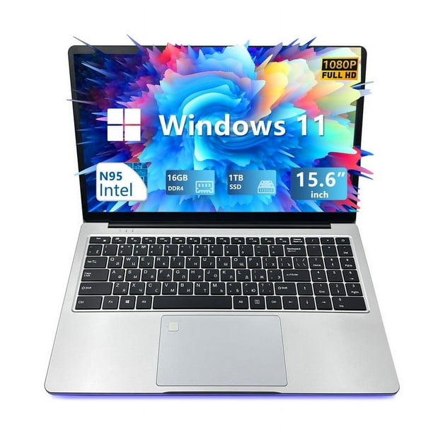 15.6" FHD Laptop, Intel Quad-Core N95 (12th Gen), 16GB RAM, 1TB SSD ...