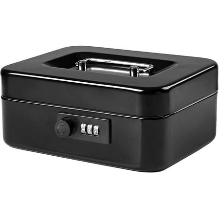 Small Cash Box With Combination Lock Durable Metal Cash Box With Money ...
