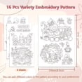 1 Set 4 Sheets 11.6x8.2 Inch Stick and Stitch Embroidery Patterns Non ...