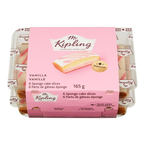 Mr. Kipling Vanilla Sponge Cake Slices, 6 slices, 165 g total - Walmart.ca