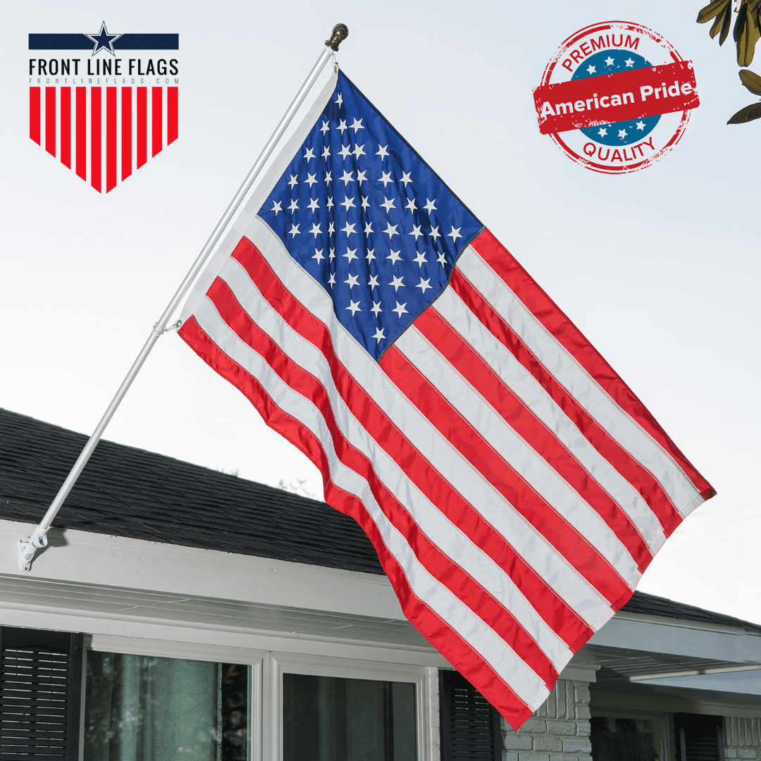 American Flag Pole Kit Includes: 6ft Spinning Flagpole, Flagpole ...