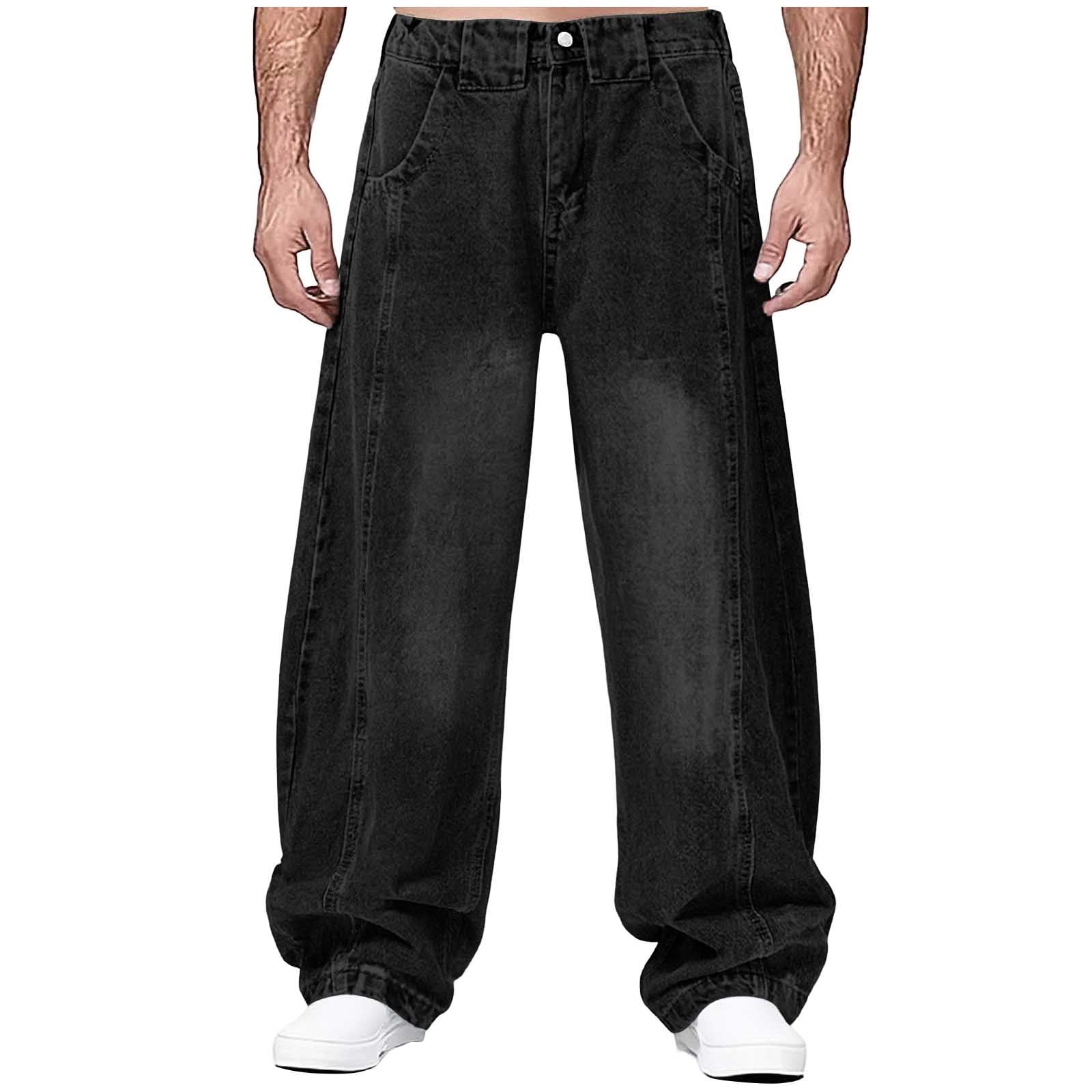 Click here for Kalauyu Jeans For Mens Baggy Wide Leg  Hip Hop Ska... prices