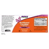 NOW Supplements, Sunflower Lecithin 1200 mg with Phosphatidyl Choline, 100 Softgels - Walmart.com