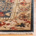 SAFAVIEH Kashan Vaska Traditional Area Rug, Blue/Tan, 9' x 12 ...