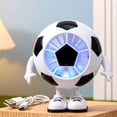 Colorful LED Light Football Ornament Fan, USB Charging 5-Speed Strong ...