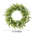 Artificial Eucalyptus Leaf Wreath for Home Decor - Plastic Wall Hanging ...