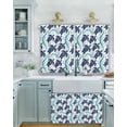 Abstract Navy Blue Sea Turtles Short Blackout Curtains 45 Inch Long ...