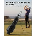 Small Golf Bag, 3 Divider Fit Up to 8 Clubs, Golf Stand Bag with Rain ...