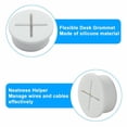 8 Pcs Cord Desk Grommet 1 Inch, White Flexible Silicone Cable Cord ...