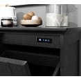 Tilt Out Trash Cabinet Wooden, Double Door 2x10 Gallons, Black Finish ...