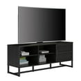 Mainstays 60 Inch TV Console with Sliding Door, True Black Oak ...