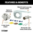 CURT 58677 Vehicle-Side and Trailer-Side 4-Pin Round Wiring Harness ...