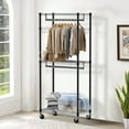edx 3 Tier Heavy Duty Rolling Garment Rack with Lockable Rollers ...