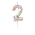 Birthday Number Candles, Colorful Ribbon Pattern Cake Topper Wax ...