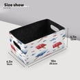 2 Pcs Foldable Felt Storage Bins Decorative Fabric Organizer Baskets ...