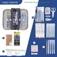 Large Pencil Case Big Capacity Pen Bag 3 Compartment Large Storage ...