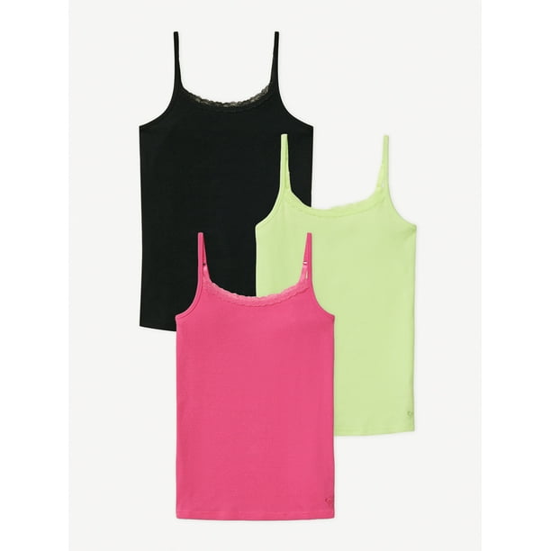 Justice Girl's Everyday Cami Tank Top Set, 3-Pack, Sizes XS-XLP ...