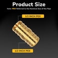 BDKWID-1/2" Pex Coupling, Pex Fittings, Heavy-Duty Brass Crimp Fittings ...