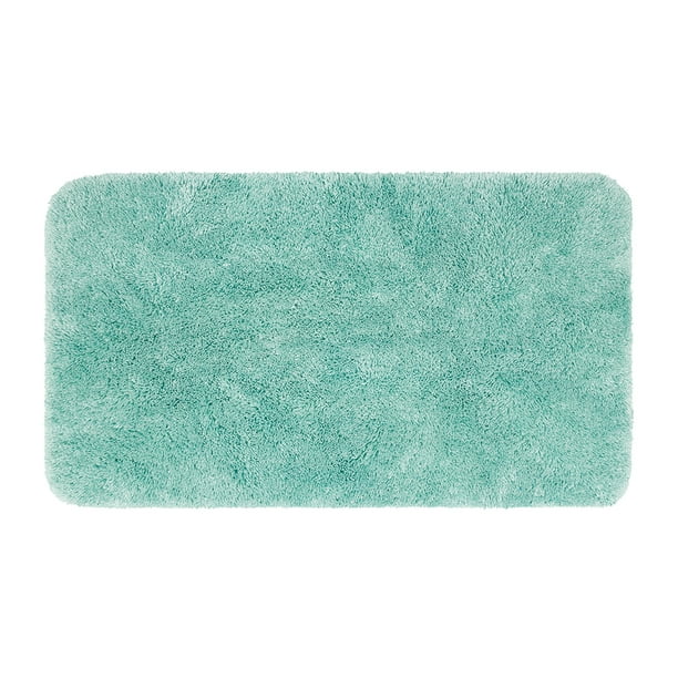 Mainstays Performance Polyester Bath Rug, Classic Mint, 23" x 39 ...