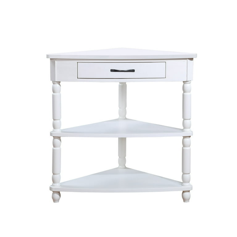 White corner end table store
