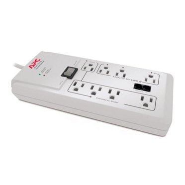 APC 8-Outlet Surge Protector Power Strip with USB Charging Ports, 2160 ...
